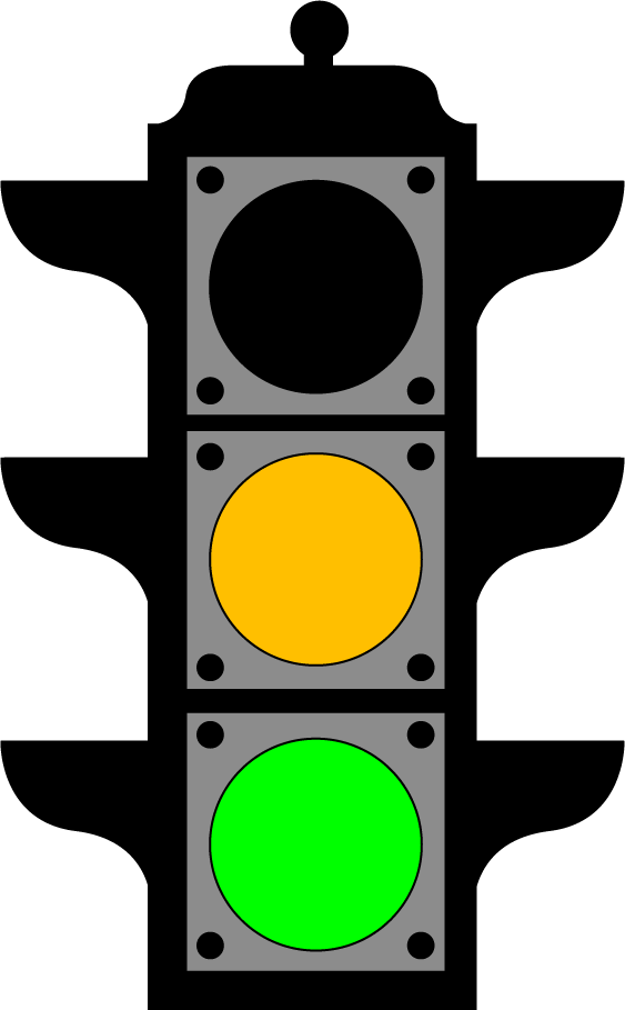 Yellow Lit Up Traffic Light Cartoon Clipart - Full Size Clipart ...