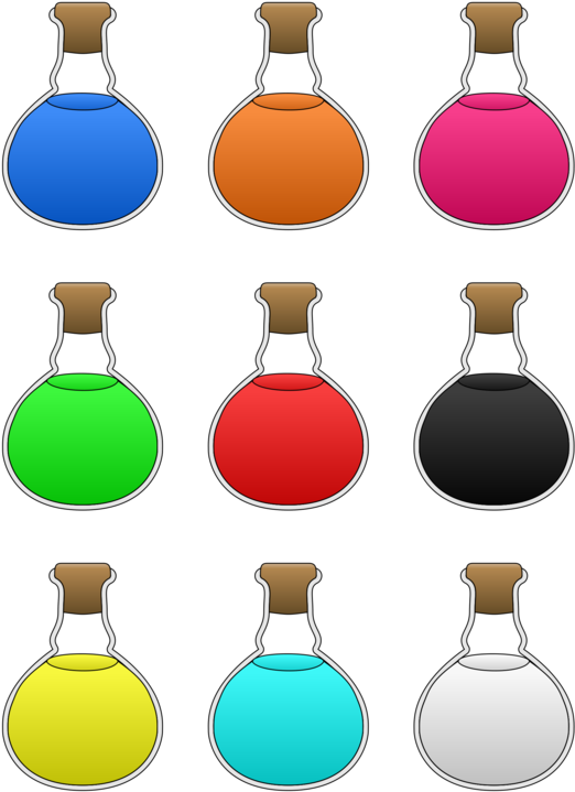 Plastic Bottle,liquid,glass Bottle - Clipart Potions - Png Download ...