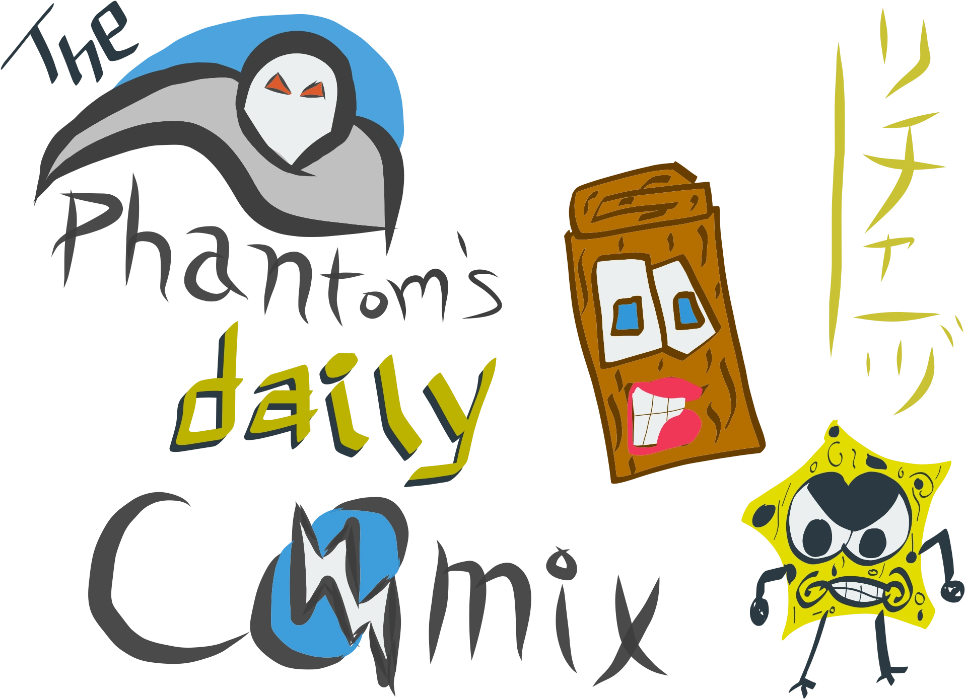 The Phantom Daily Comix Banner With Mr Log And Mr Sponge Clipart - Full ...