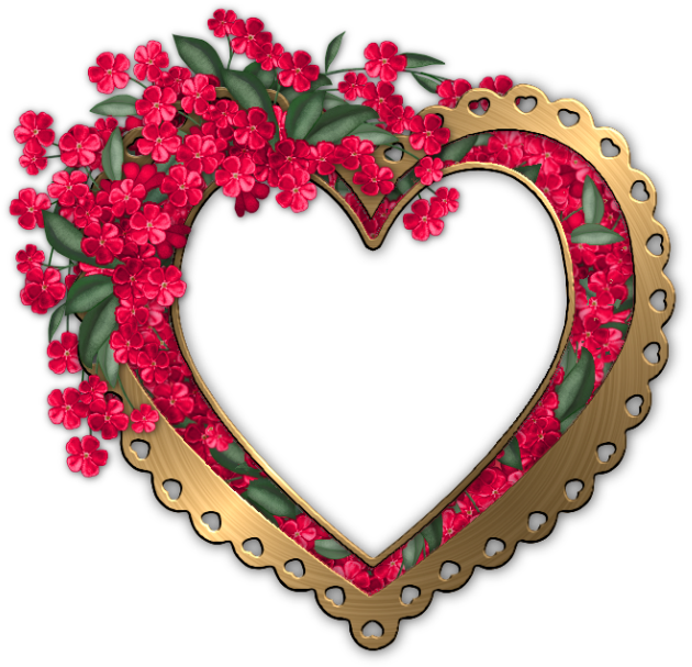 Download Flower Heart Shape Frames Clipart (#5727634) - PinClipart