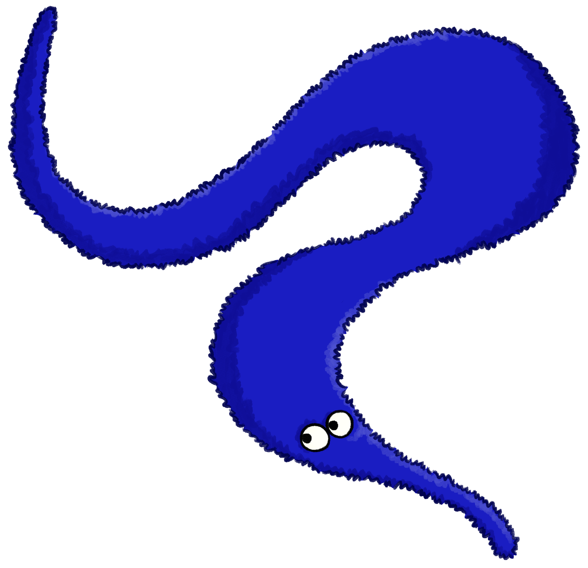 File 6c2eceaf9d Original - Blue Worm On A String Clipart - Full Size ...