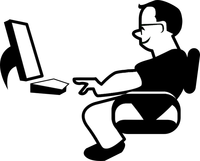 Cartoon Person Using Computer Clipart - Full Size Clipart (#5728378 ...