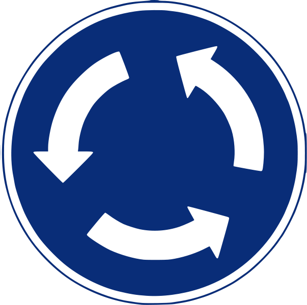 Roundabout Sign Germany Clipart - Full Size Clipart (#5735553) - PinClipart