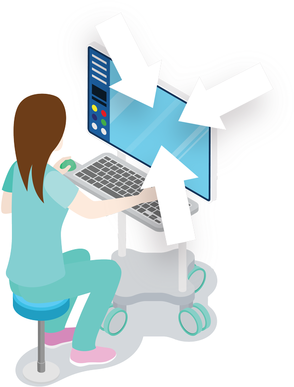 Nurse With Computer Clipart - Png Download - Full Size Clipart ...