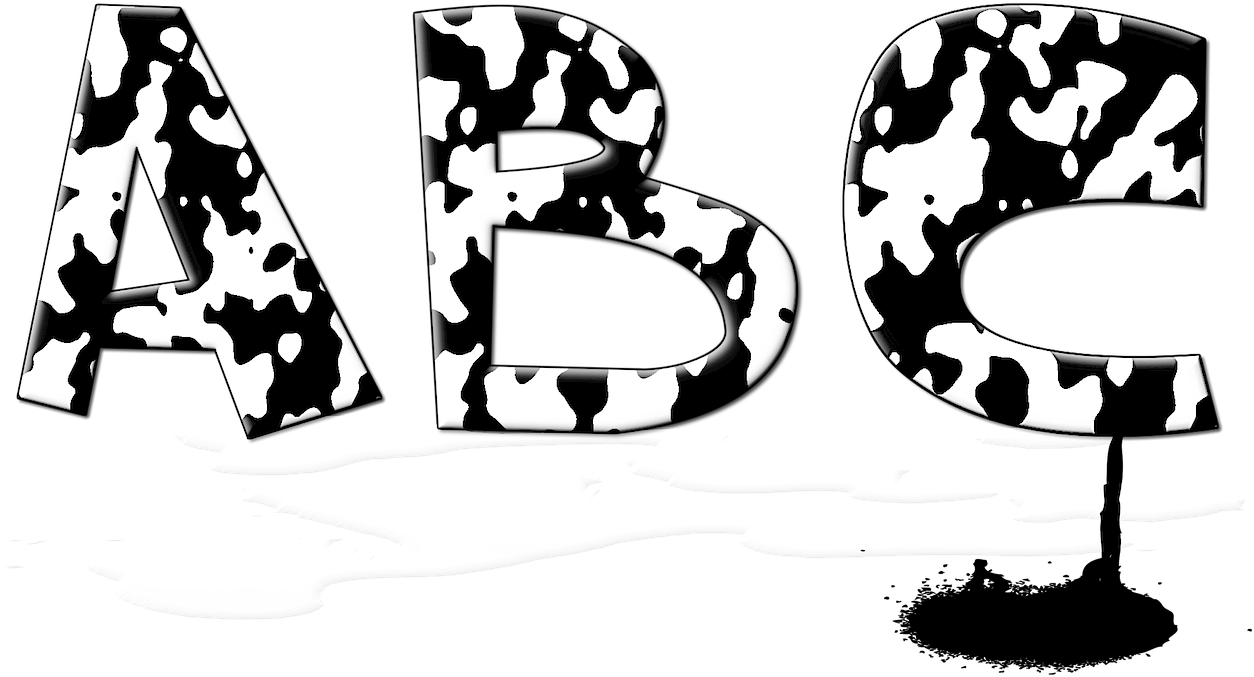 Letras Con Manchas De Vaca Clipart - Full Size Clipart (#5741469 ...