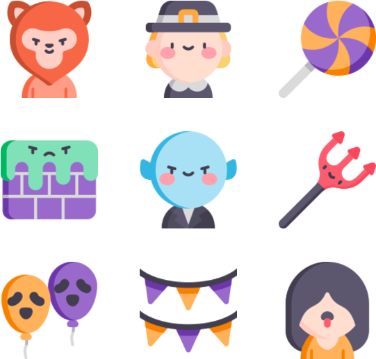 Halloween Icons Clipart - Full Size Clipart (#5744863) - PinClipart