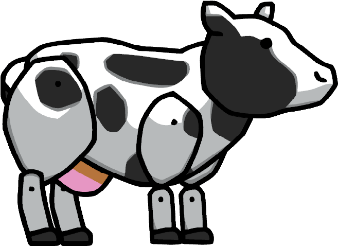 Scribblenauts Cow Clip Arts - Cow Sprite Png Transparent Png - Full ...