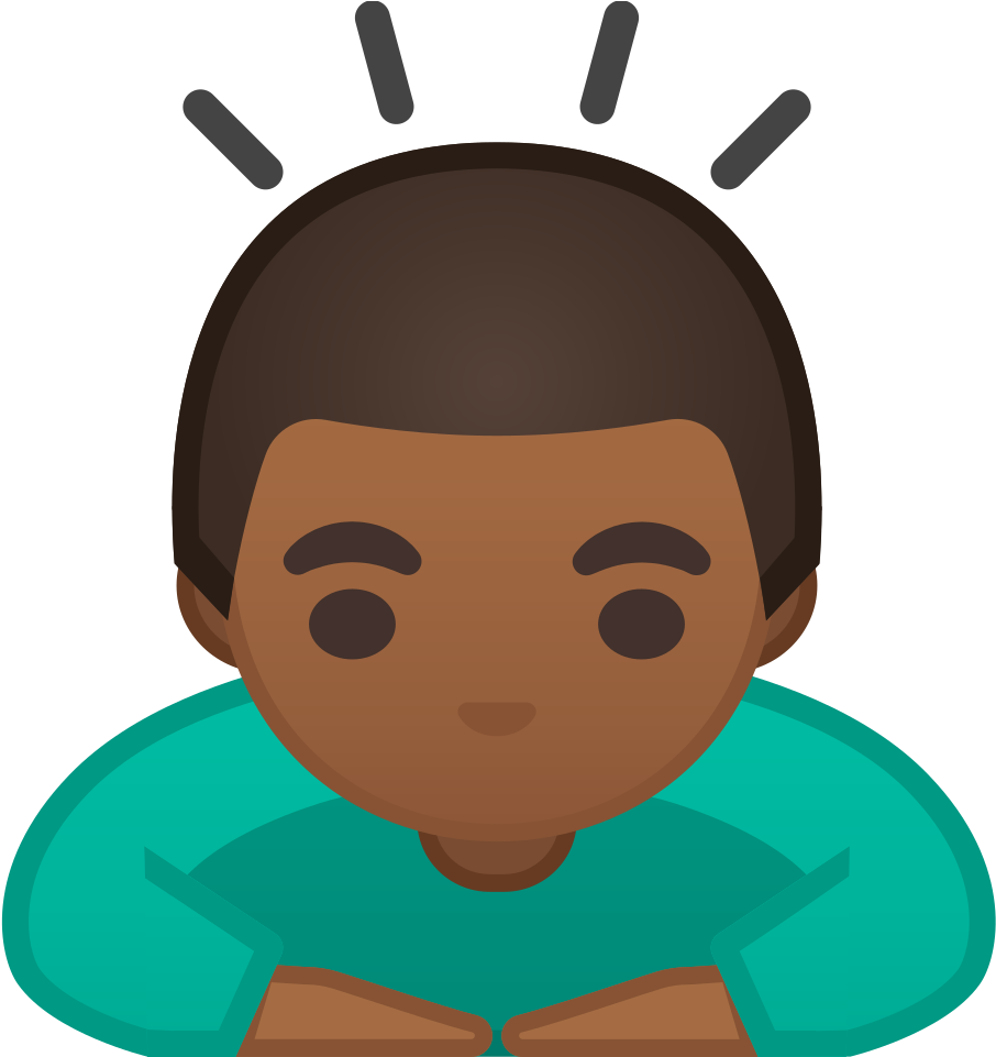 Man Bowing Medium Dark - Bowing Icon Clipart - Full Size Clipart ...
