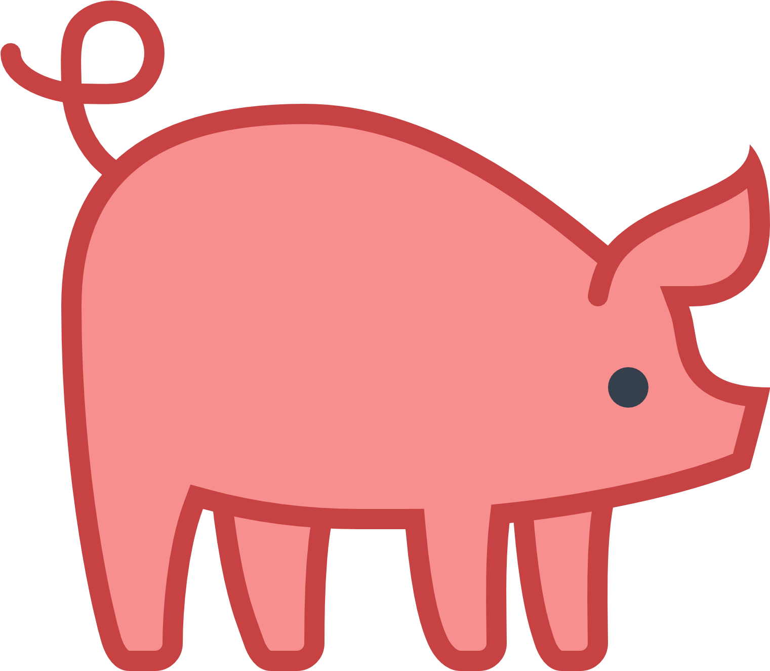 Transparent Pig Cartoon Png - Pig Icon Png Clipart - Full Size Clipart ...