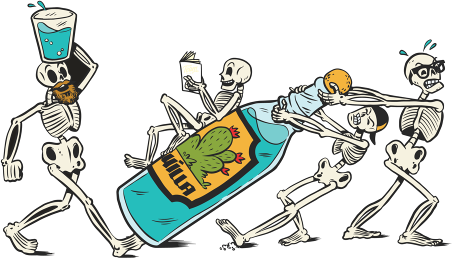 Download Transparent Running Skeleton Clipart - Cartoon - Png Download ...