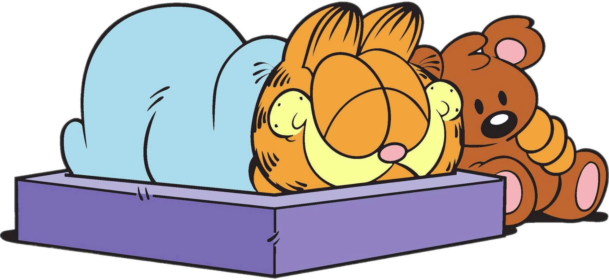 Garfield Sleeping Png Clipart - Full Size Clipart (#5751559) - PinClipart