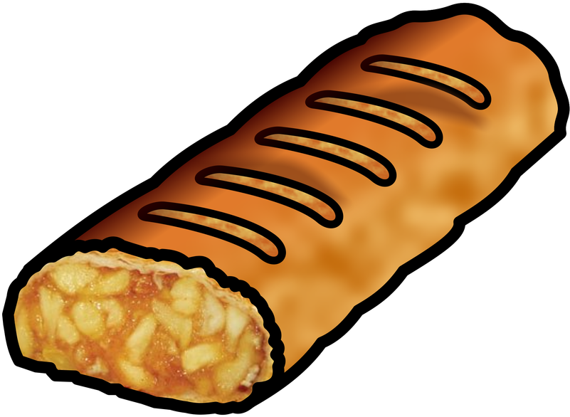 Picture - Clipart Of Apple Strudel Black And White - Png Download ...