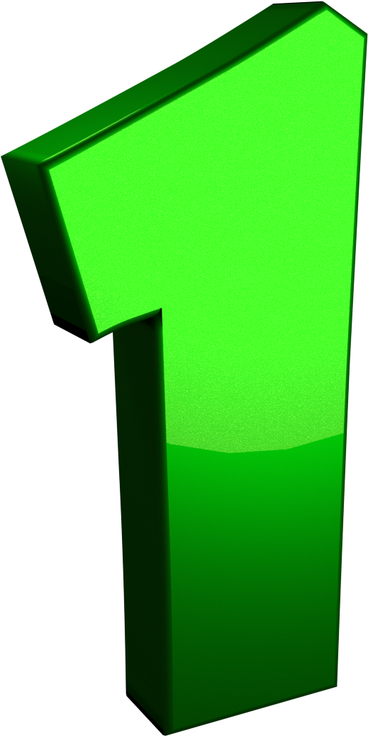 3d One Number Png - Art Paper Clipart - Full Size Clipart (#5757558 ...