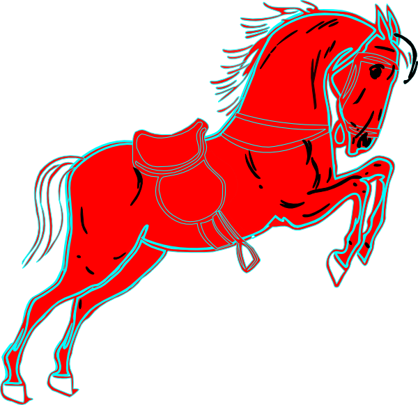 Red Horse White Clip Art At Clker - Red Horse Clipart - Png Download ...