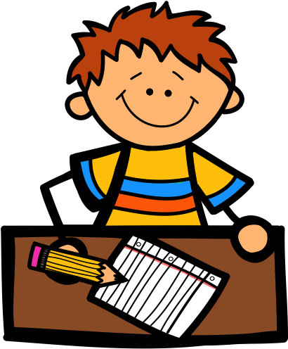 Student Writing Clipart - Kid Writing Clipart - Png Download - Full ...