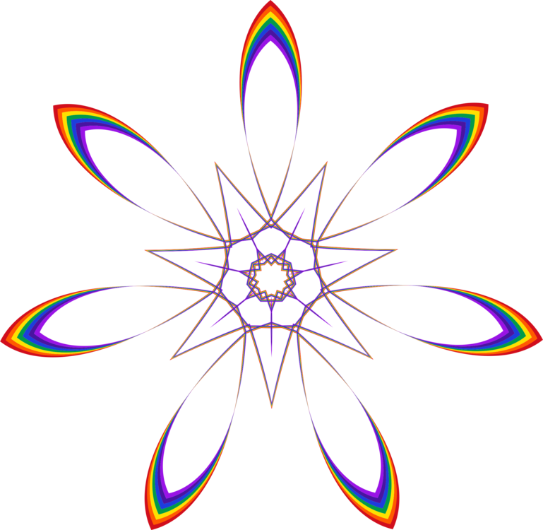 Transparent Rainbow Flower Clipart - Flowers And Rainbow Clip Art - Png ...