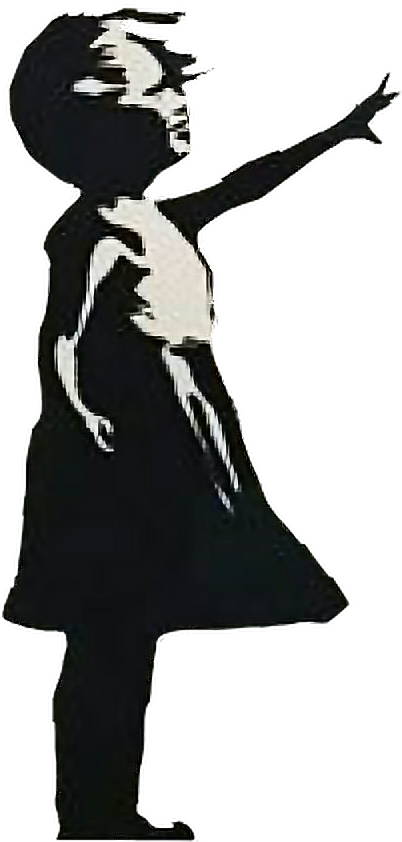 Banksy Girl Reaching For Balloon Clipart - Full Size Clipart (#5769917 ...