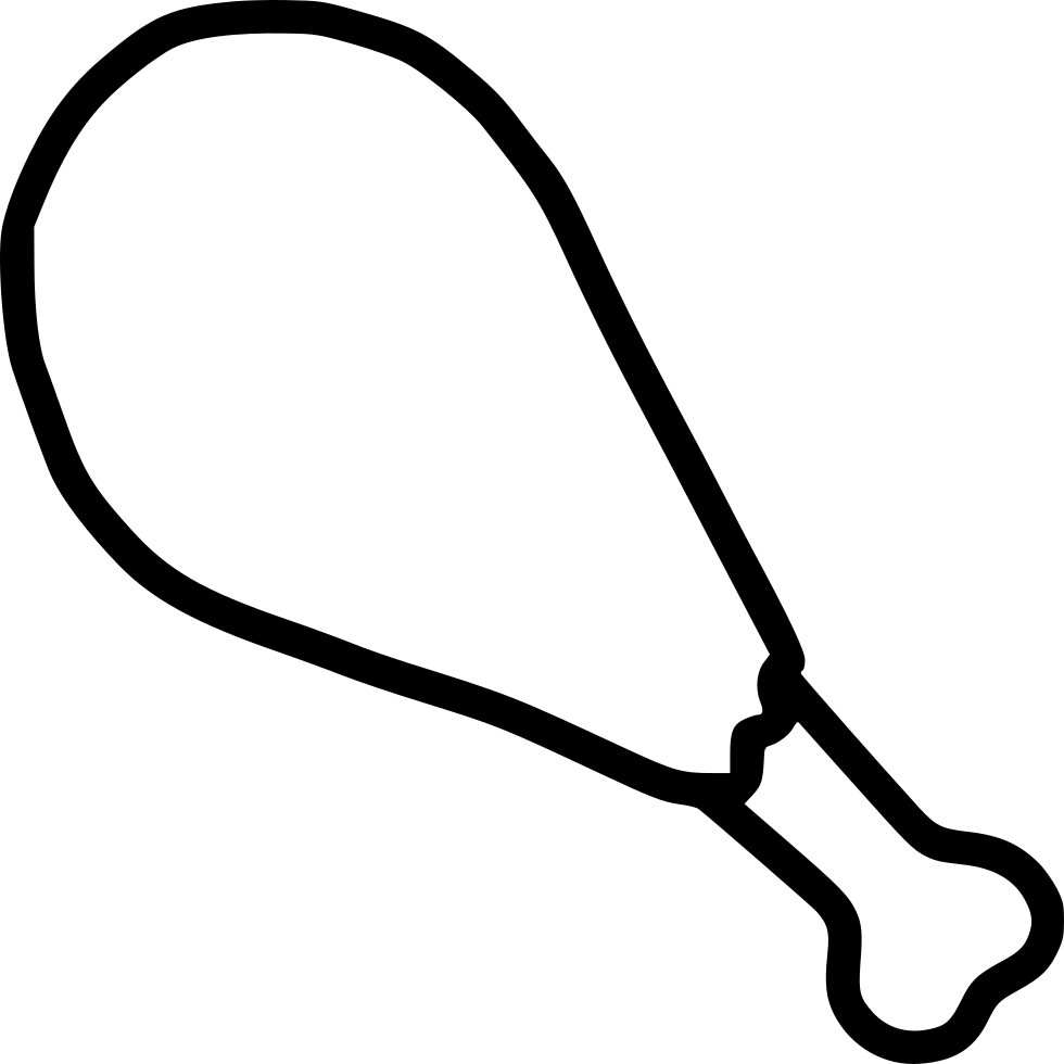 Chicken Leg - Chicken Leg Drawing Easy Clipart - Full Size Clipart ...