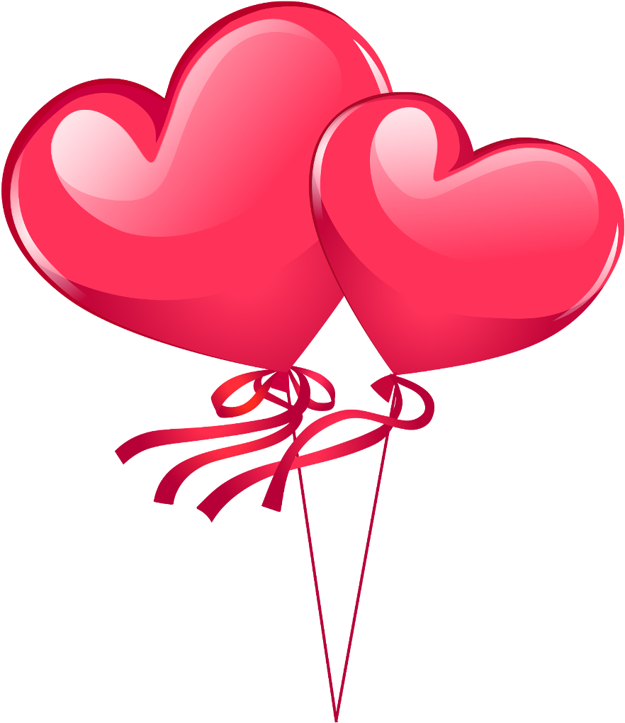Clipart Love Balloon - Valentine Heart Balloon Png Transparent Png ...