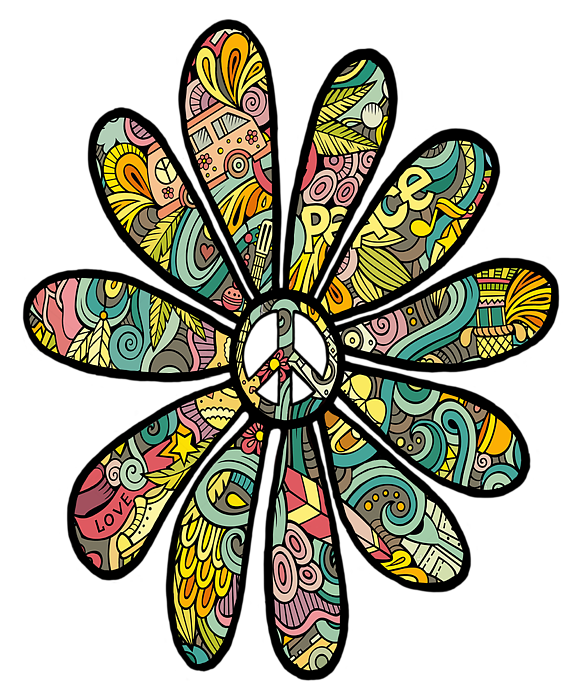 Peace Sign Flower Jpg Clipart - Full Size Clipart (#5781126) - PinClipart