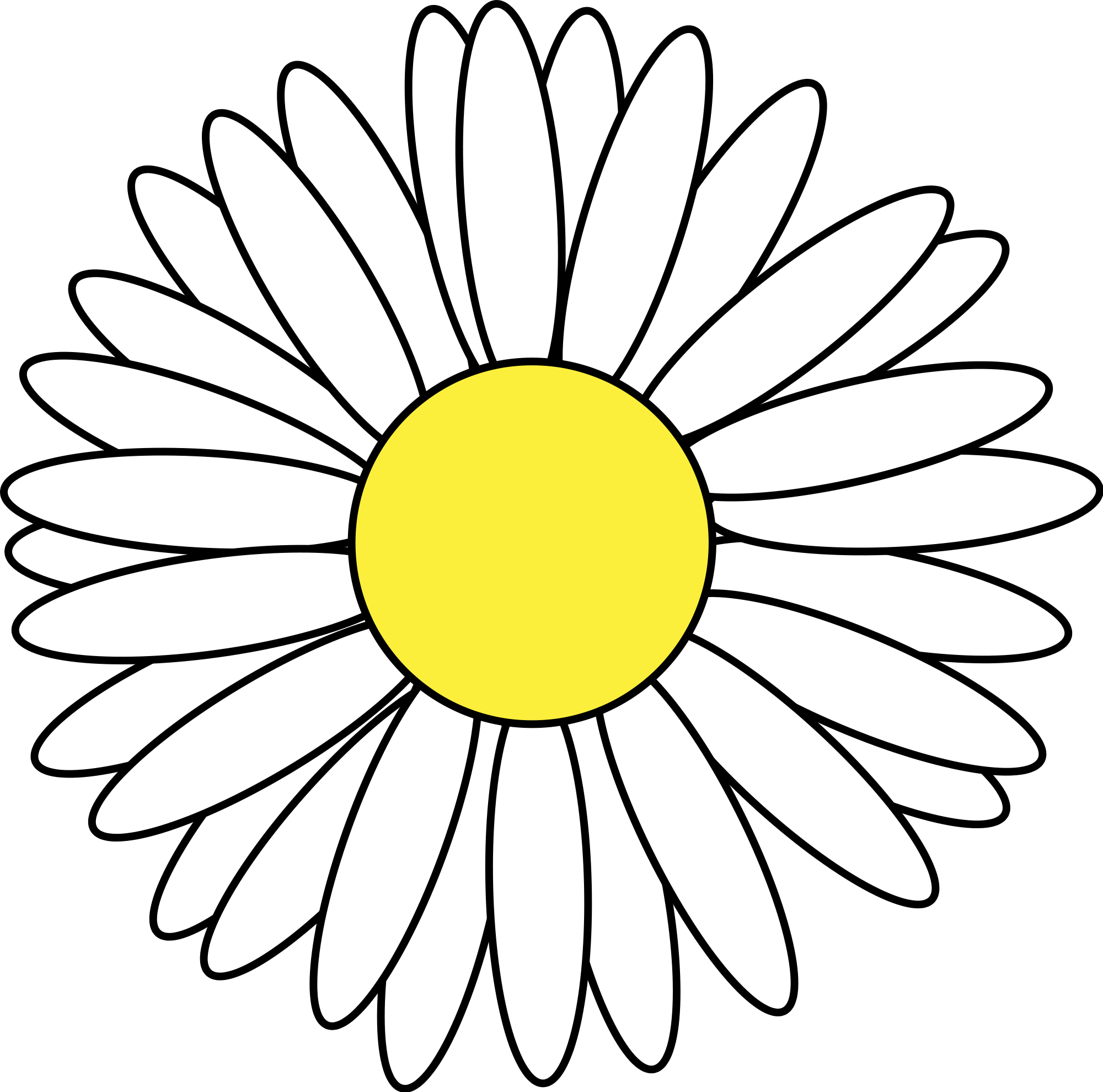 Svg Silhouette Daisy - Daisy Flower Drawing Png Clipart - Full Size ...