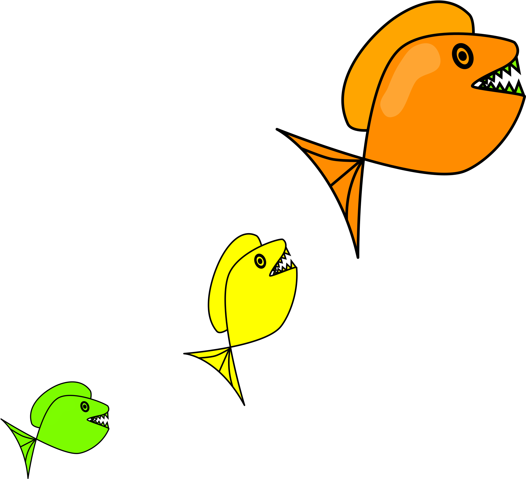 Download Mainstream Small Fish Clipart - Small Medium Large Fish - Png ...