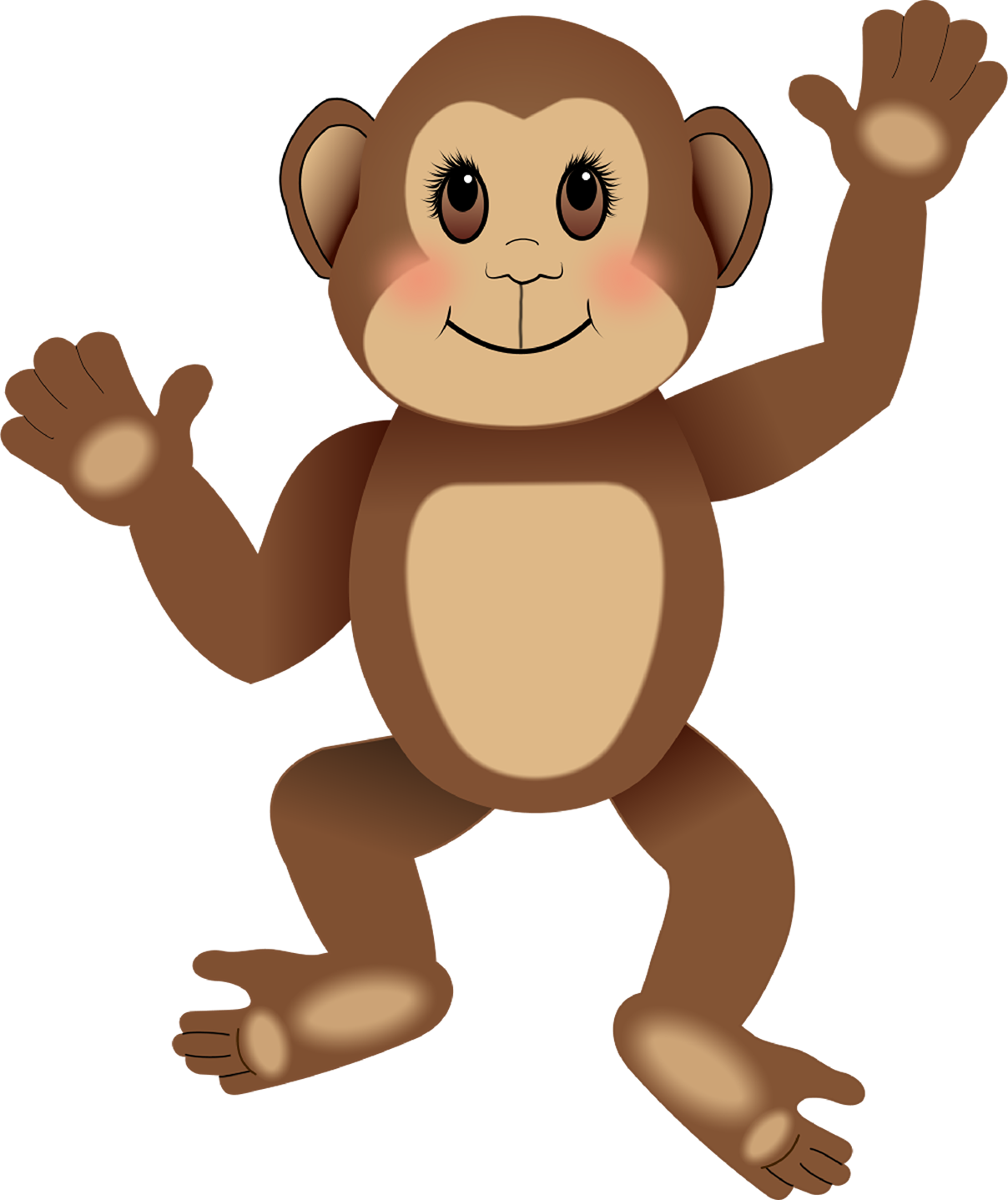 Monkey Shape Cut Out Clipart - Full Size Clipart (#5800486) - PinClipart