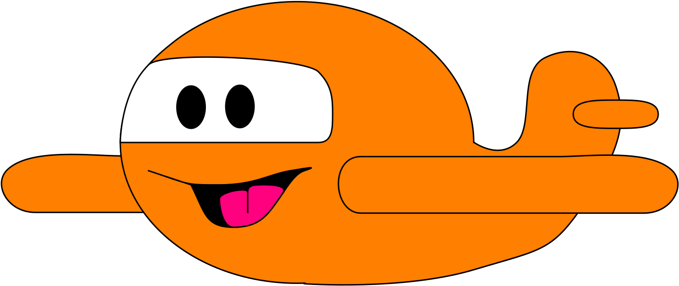 Orange Plane Cartoon Clipart - Full Size Clipart (#5801951) - PinClipart