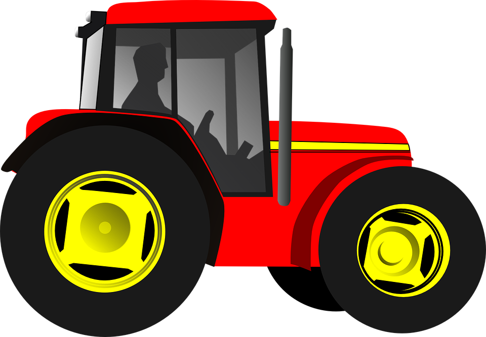 Backhoe Vector Animated - Tractor Clipart Red - Png Download - Full ...