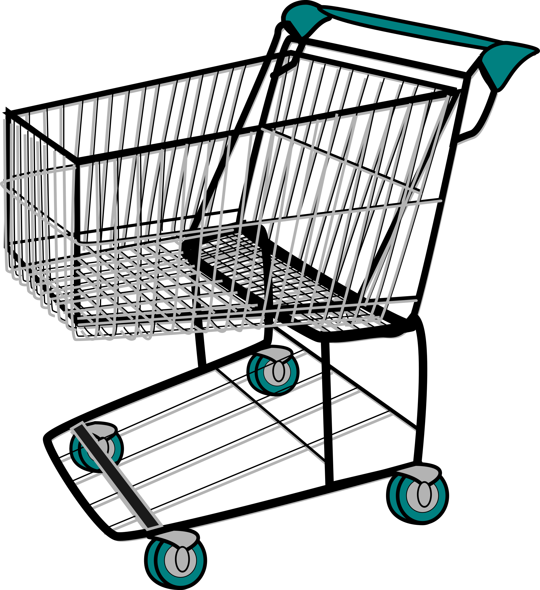 Grocery Cart Clip Art - Cart Clipart - Png Download - Full Size Clipart ...