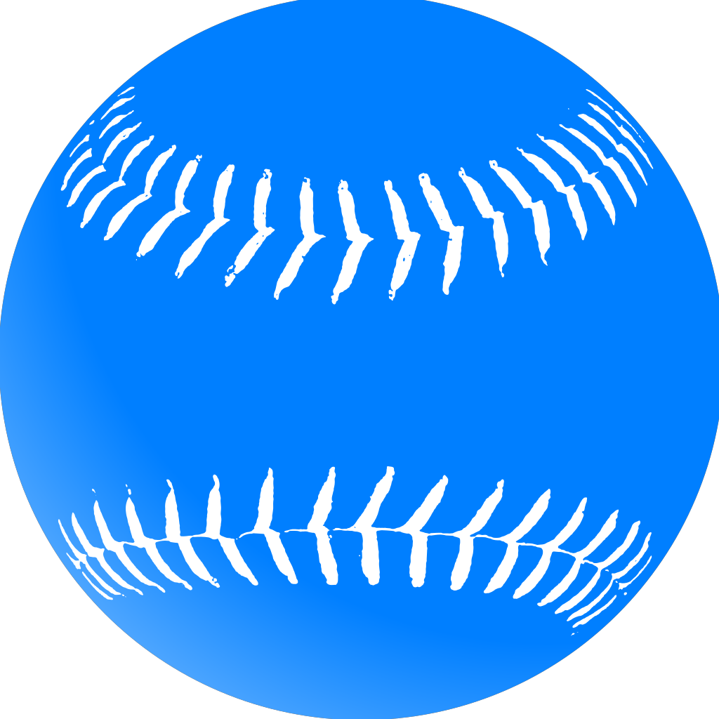 Blue Softball Svg Clip Arts - Png Download - Full Size Clipart ...