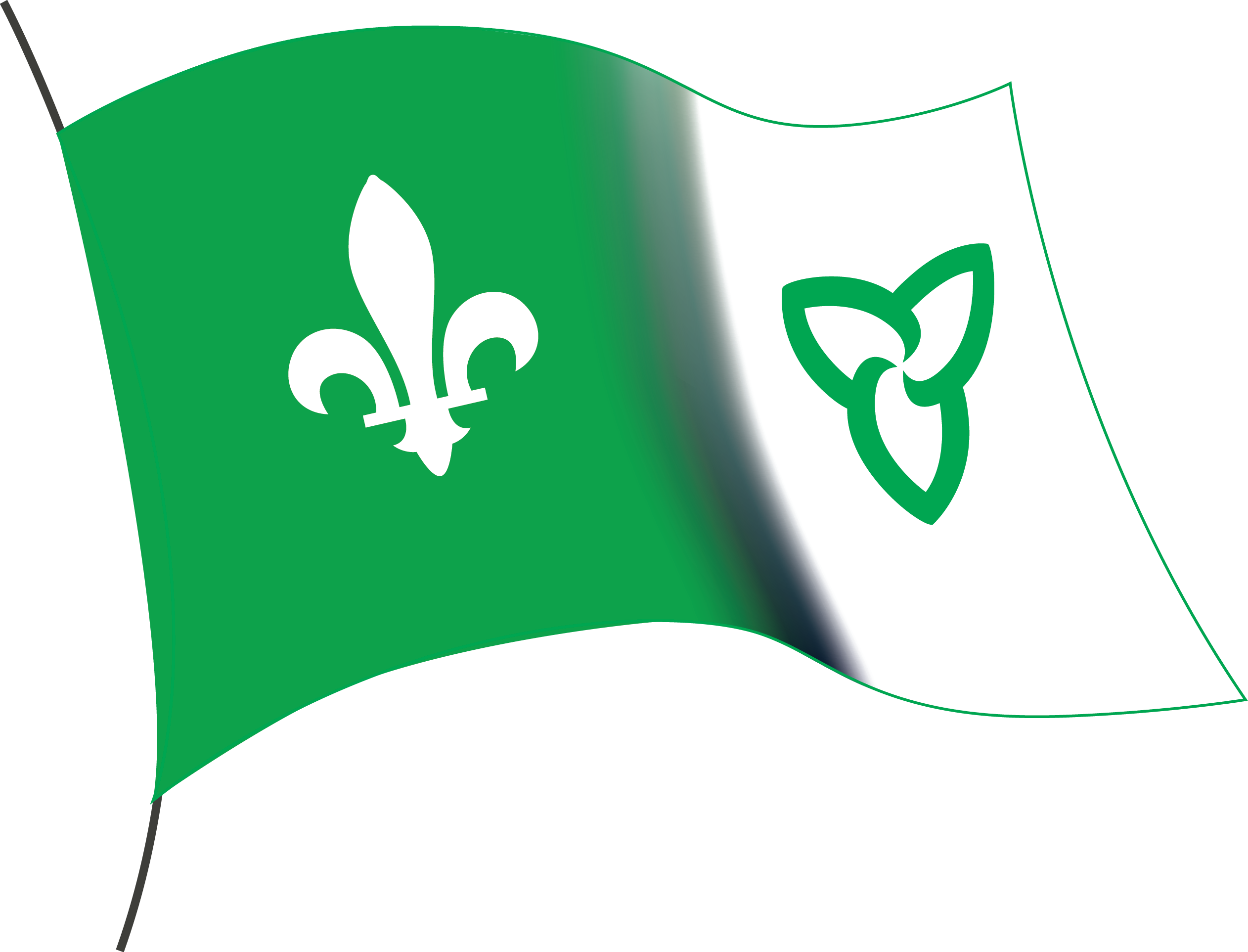 Franco-ontarian Flag - Franco Ontario Clipart - Full Size Clipart ...