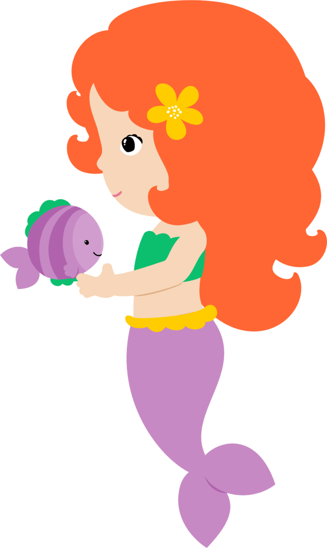 Cute Mermaid Png - Simple Cute Mermaid Clipart Transparent Png - Full ...