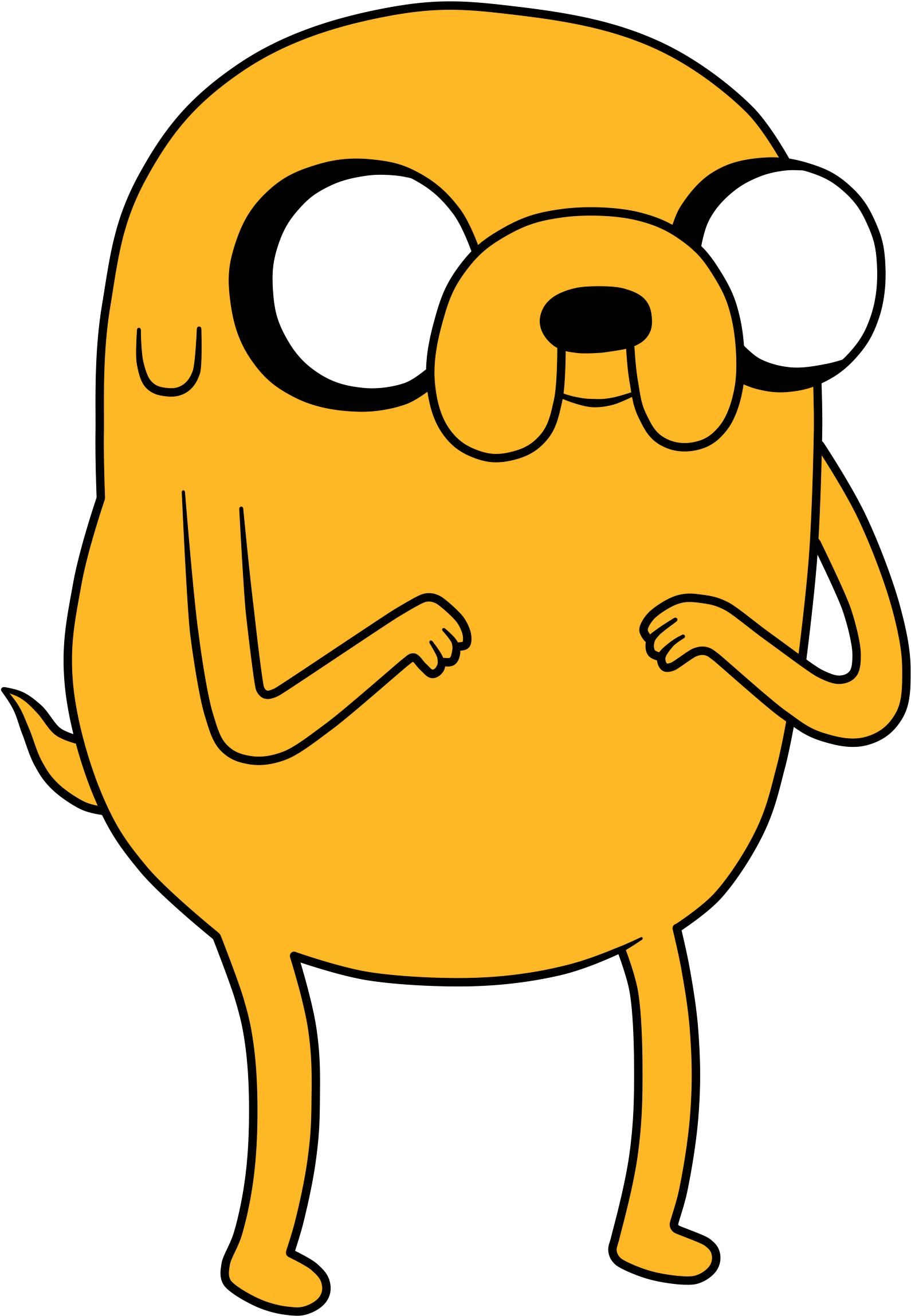 Dog Clipart Body - Jake In Adventure Time - Png Download - Full Size ...