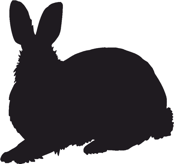 Download Domestic Rabbit Silhouette Hare Stencil - Silhouette ...