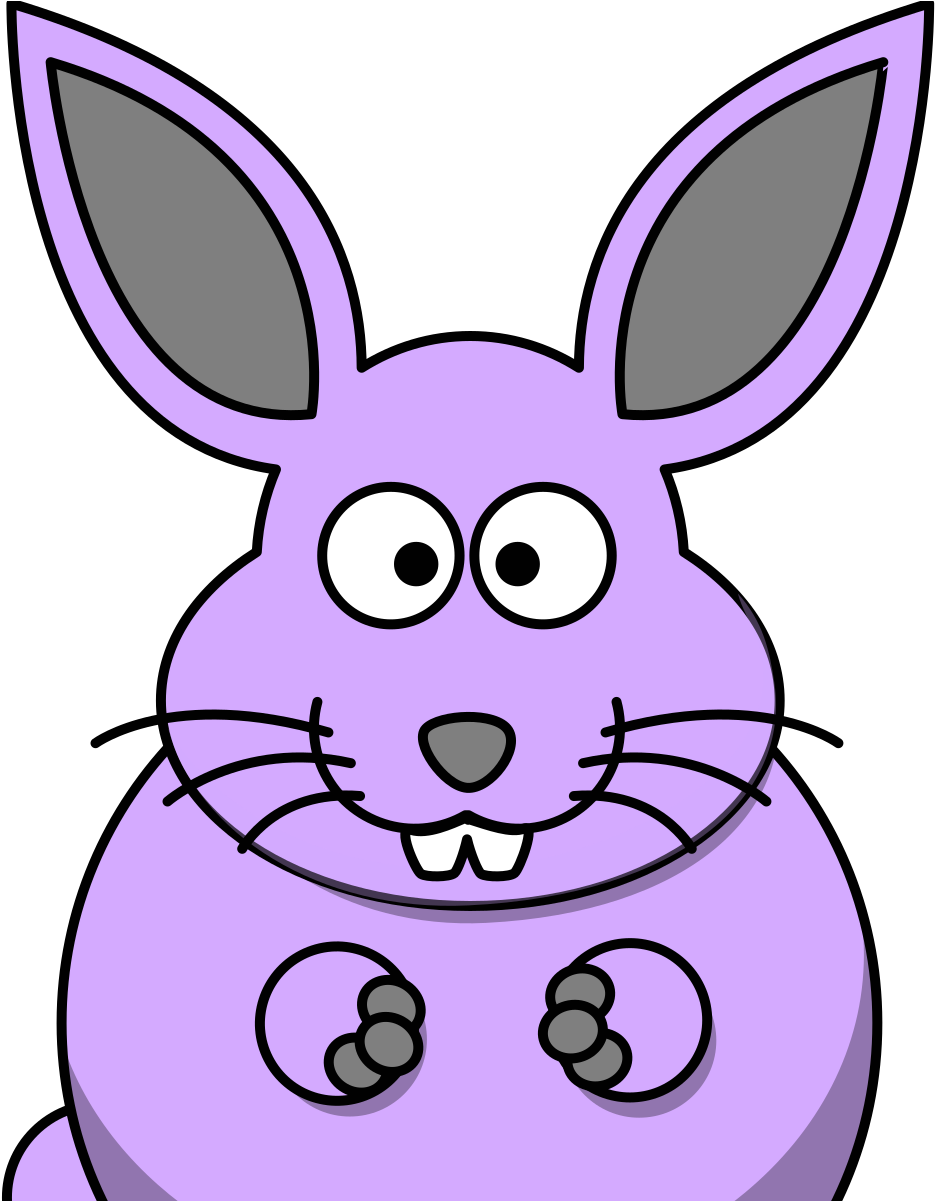 White Cartoon Bunny Rabbit Clipart - Full Size Clipart (#5816290 ...