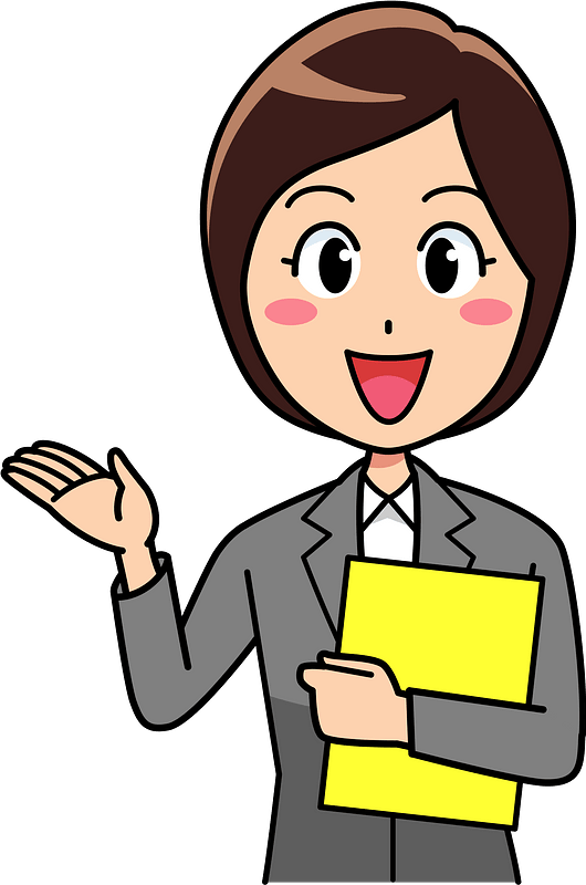 Business Woman Introduce Clipart - Transparent Background Teacher ...