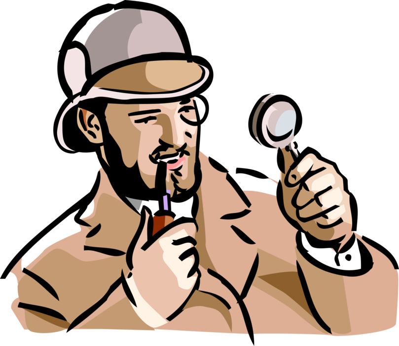 Vector Illustration Of Sherlock Holmes Investigator - Detective Clip ...