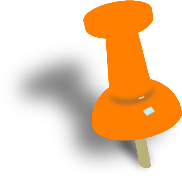 Orange Push Pin Clip Art - Orange Push Pin Clipart - Png Download ...