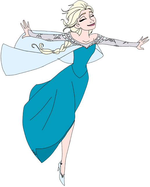 Elsa Skating - Elsa Coloring Pages Skating Clipart - Full Size Clipart ...