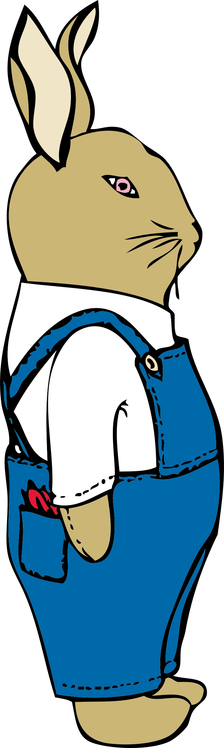 Bunny In Overalls - Rabbit Clipart - Full Size Clipart (#599765 ...