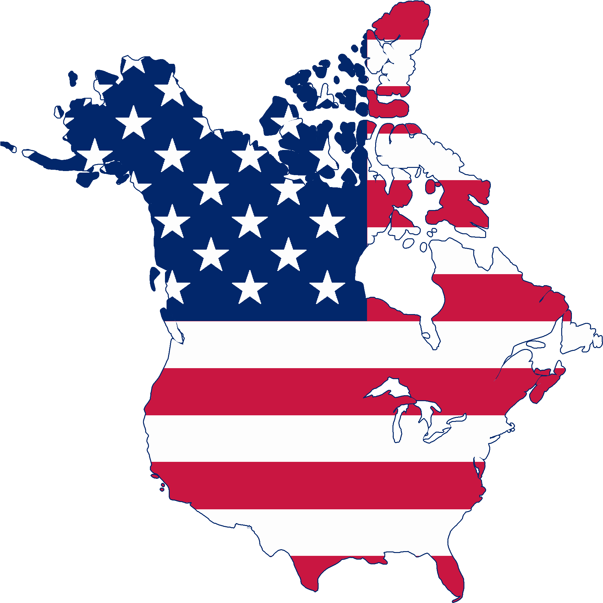 Flag Map Of Canada And United States Usa And Canada United Clipart Flag Map Of Canada And United States Usa And Canada United Clipart