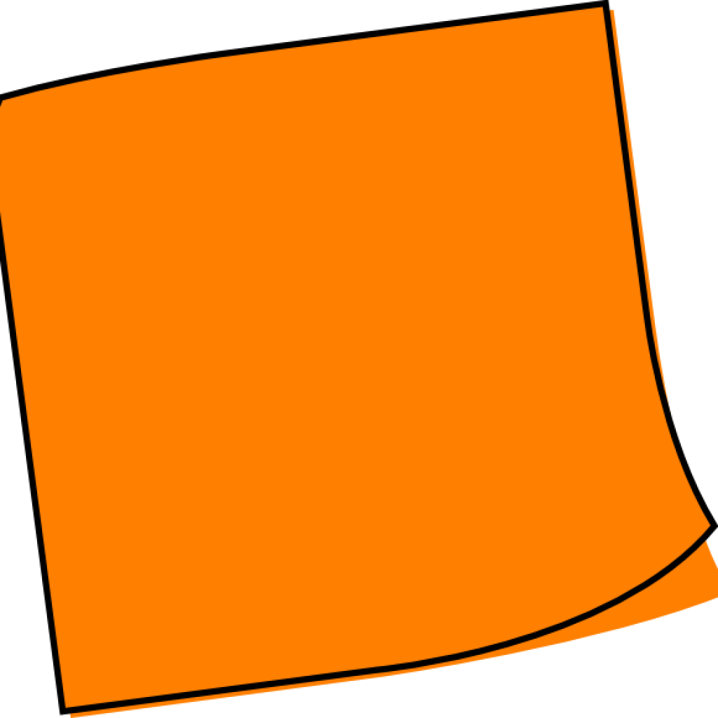 Download Post It Clipart Large - Orange Sticky Notes - Png Download ...