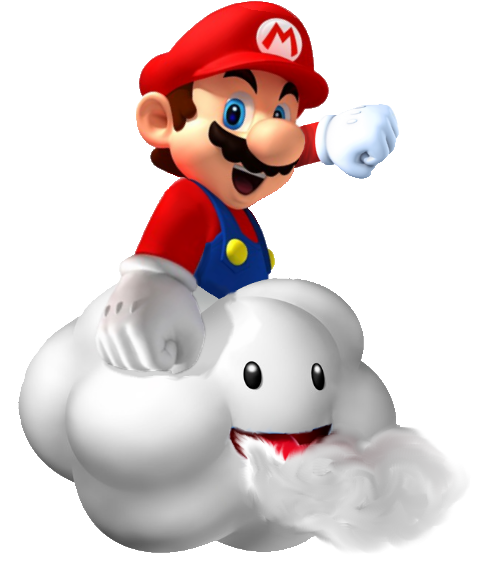 Clipart Clouds Super Mario - Super Mario Riding Cloud - Png Download ...
