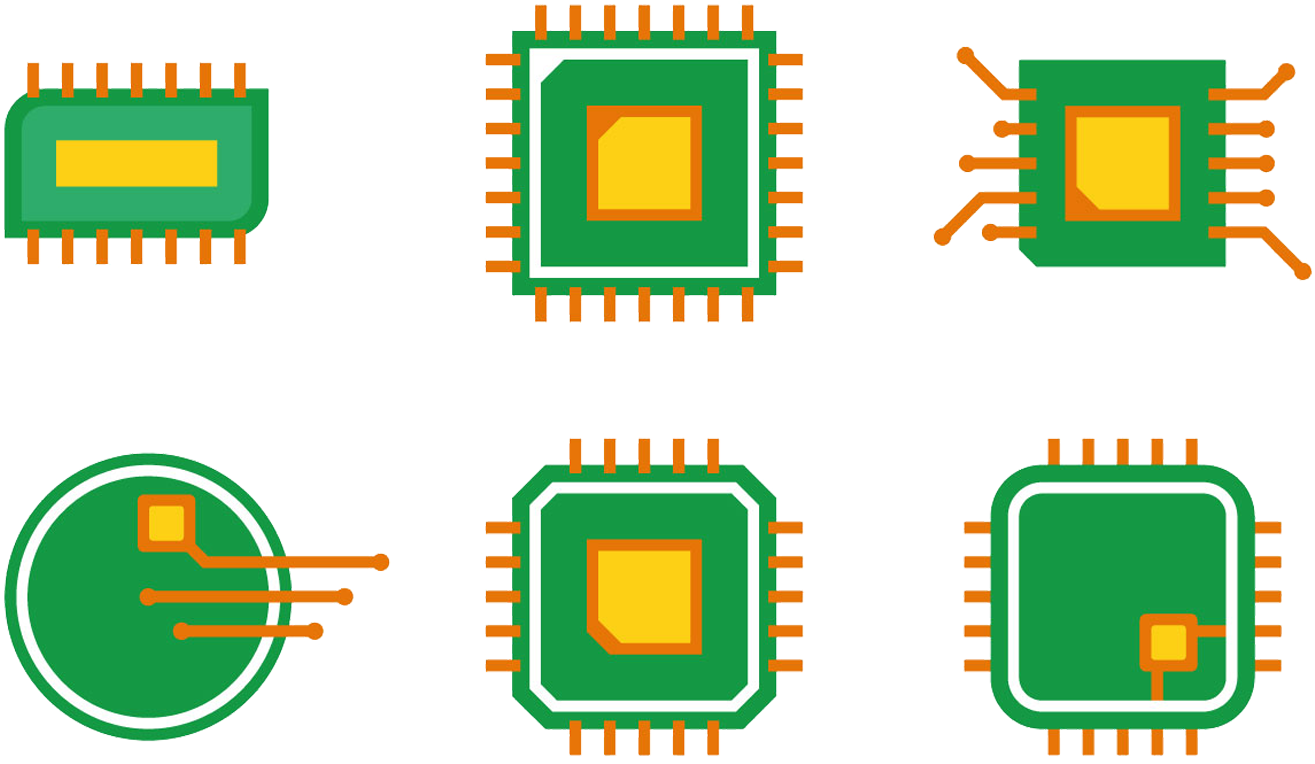Circuit Cartoon Png - Micro Chips Vector Clipart - Full Size Clipart ...
