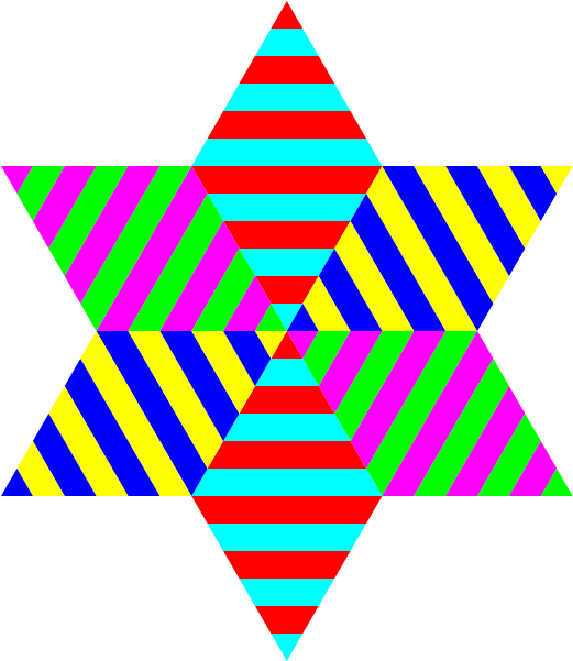 Hexagram Triangle Stripes Png Clip Arts Transparent Png - Full Size ...