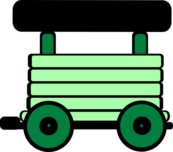 Loco Train Carriage Green Clip Art At Clker - Train Carriage Clipart ...