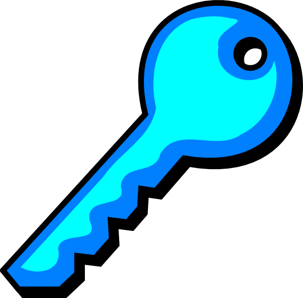 Blue Key Clipart - Full Size Clipart (#634612) - PinClipart