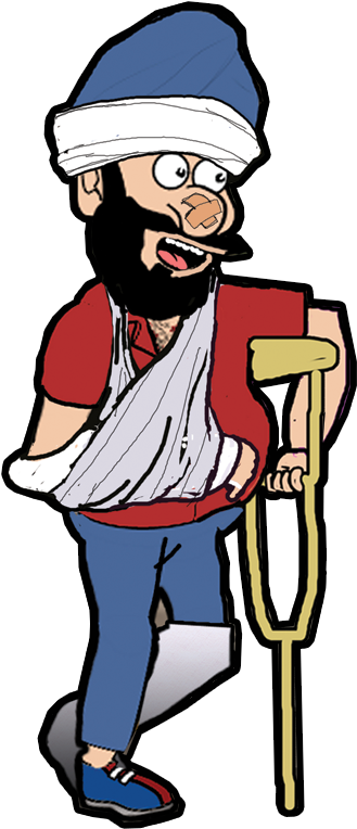 Clip Art Patient Pesakit - Broken Leg Cartoon Png Transparent Png ...