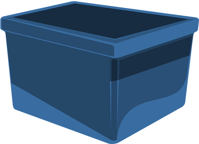 Box Blue Storage - Clipart Tote - Png Download - Full Size Clipart ...